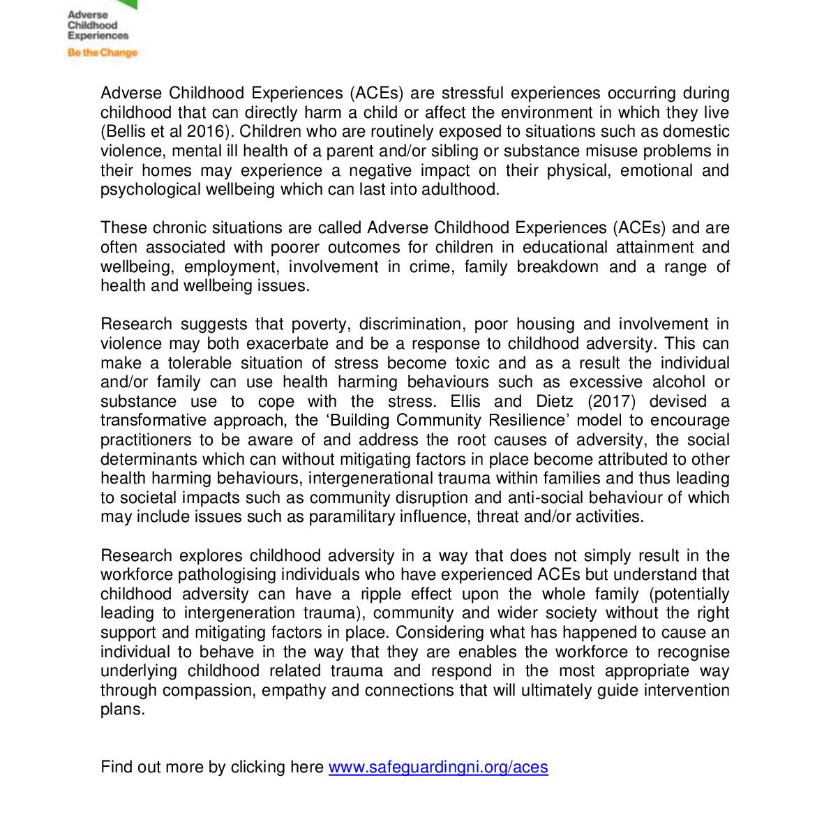 ACEs Trauma Informed Leaflet - Final version